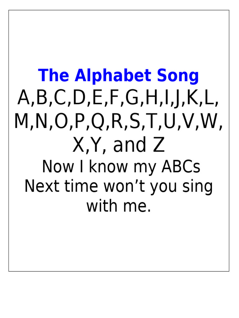 Alphabet Song | PDF