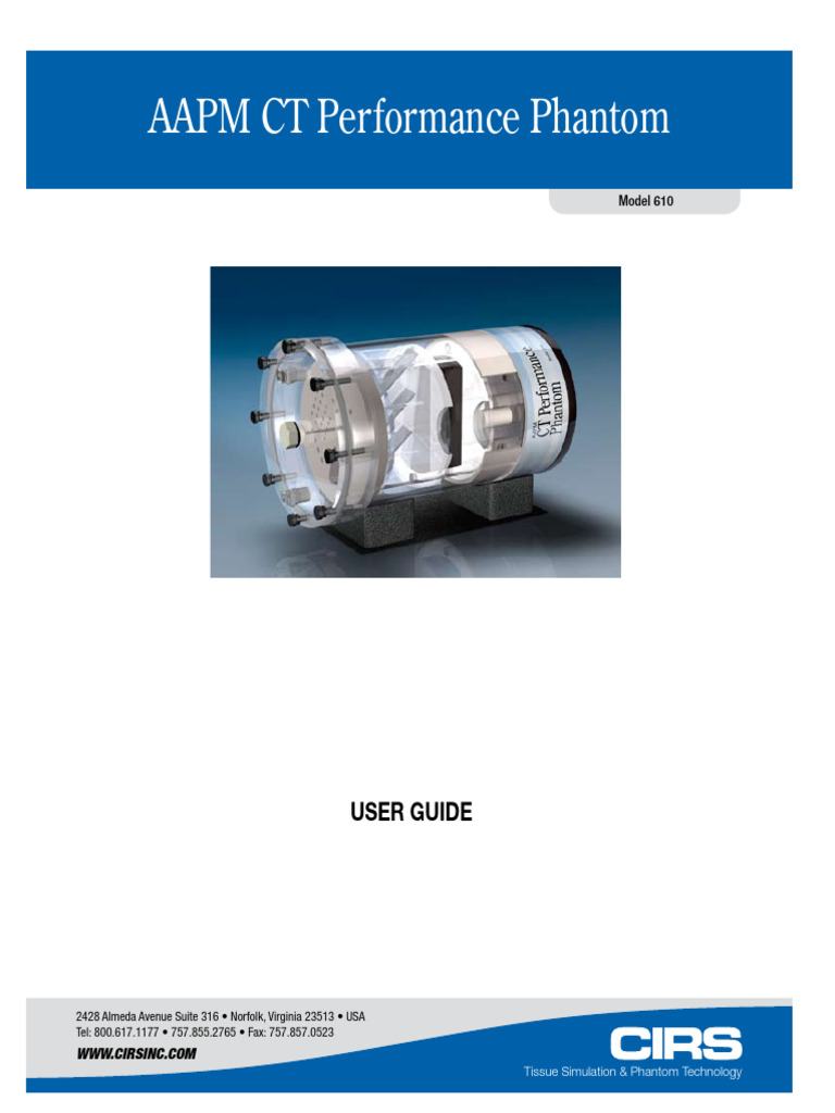 AAPM CT Performance Phantom | PDF | Ct Scan | Image Resolution