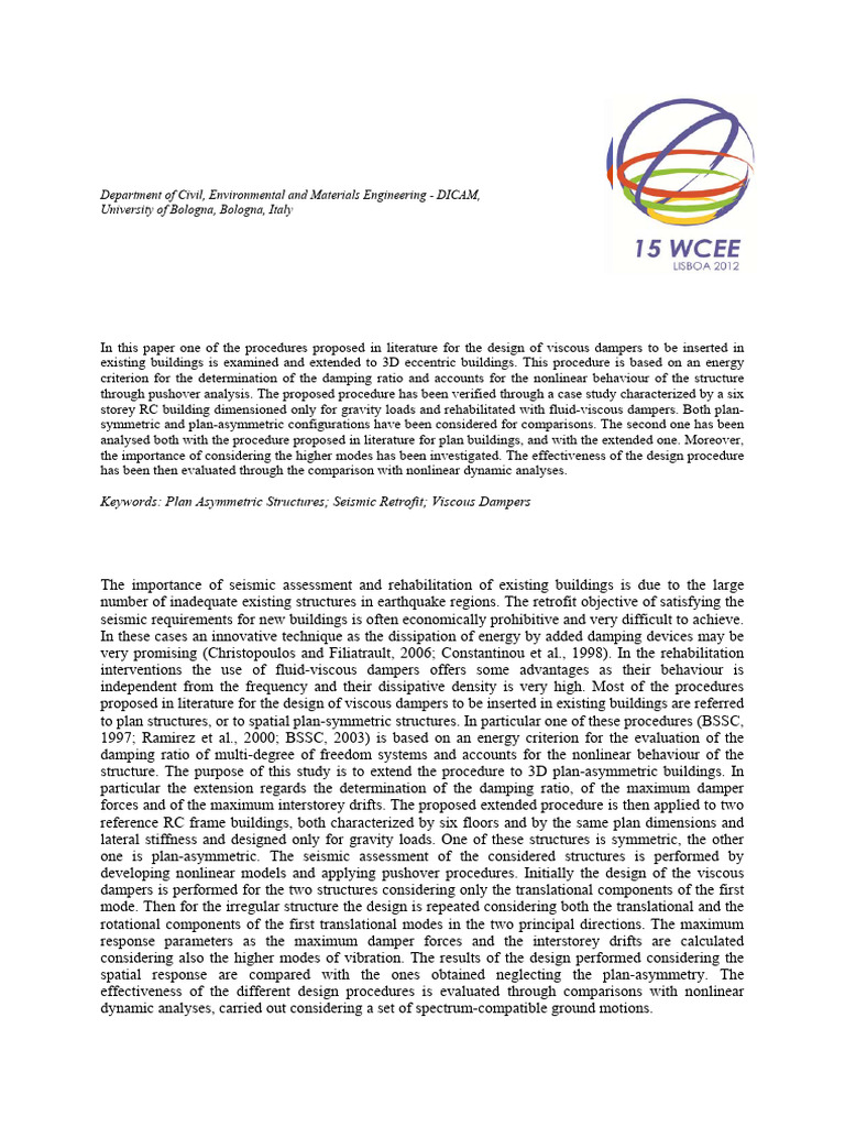 WCEE2012_4456 | PDF | Damping | Elasticity (Physics)