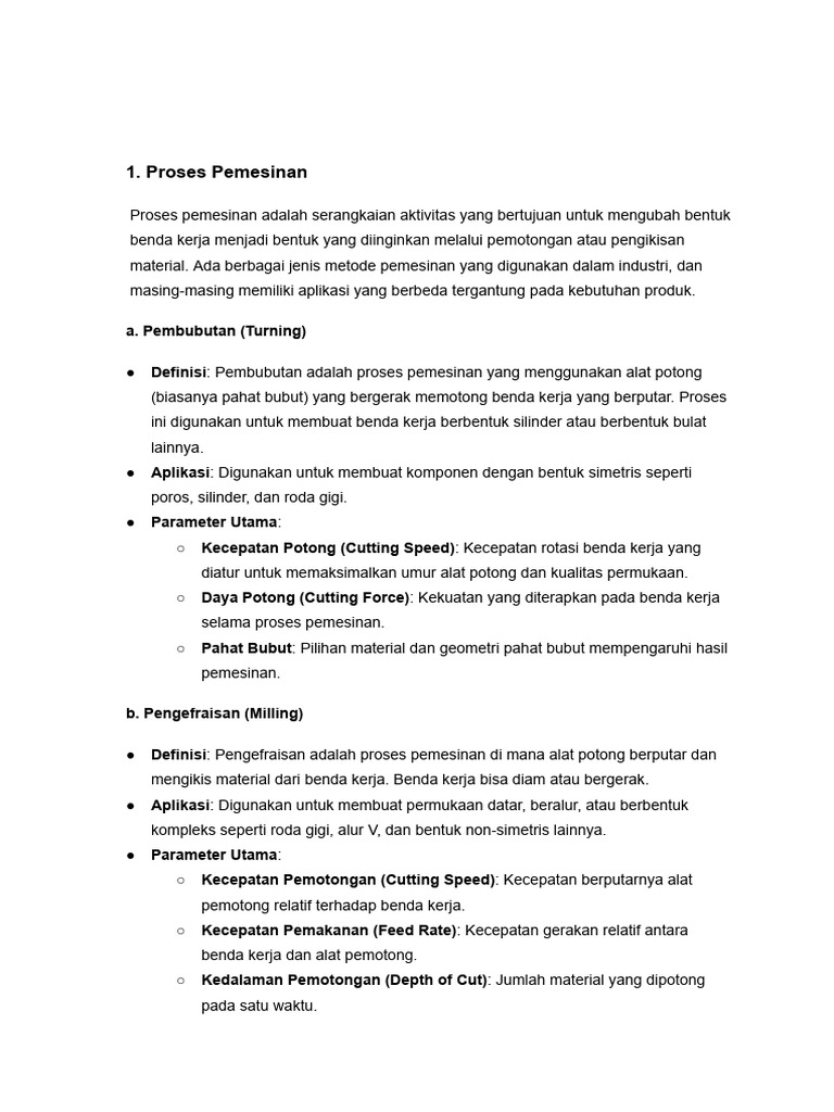 Teknik Pemesinan Industri | PDF | Teknologi & Rekayasa