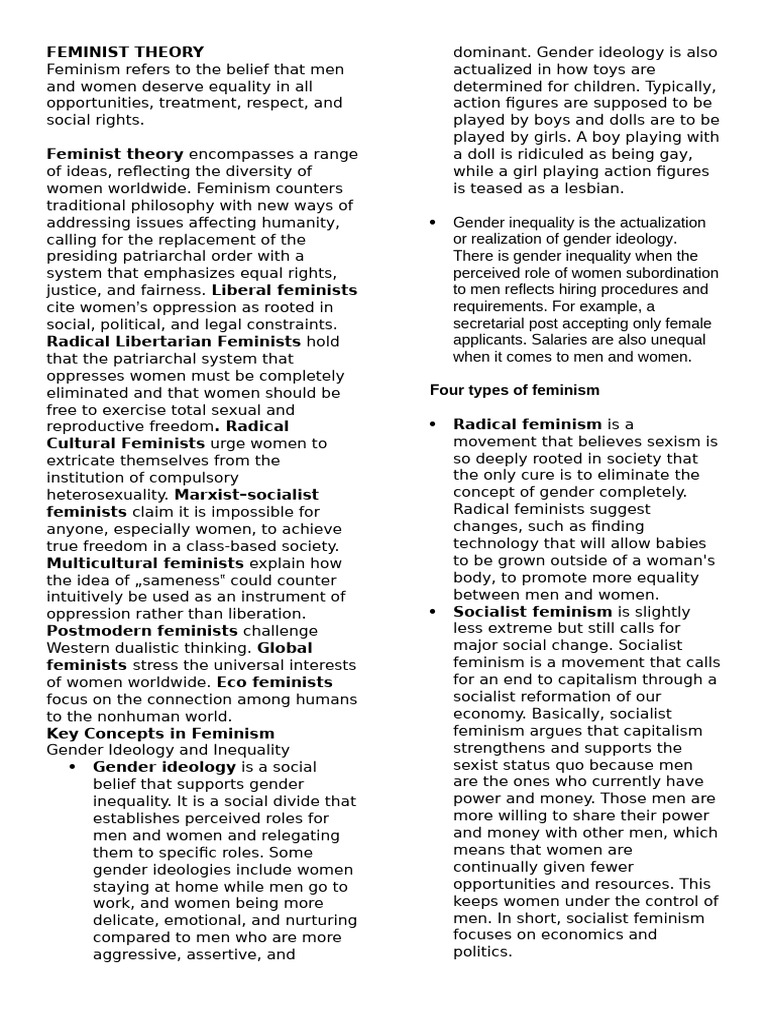 Feminist Theory | PDF | Gender Studies | Feminism