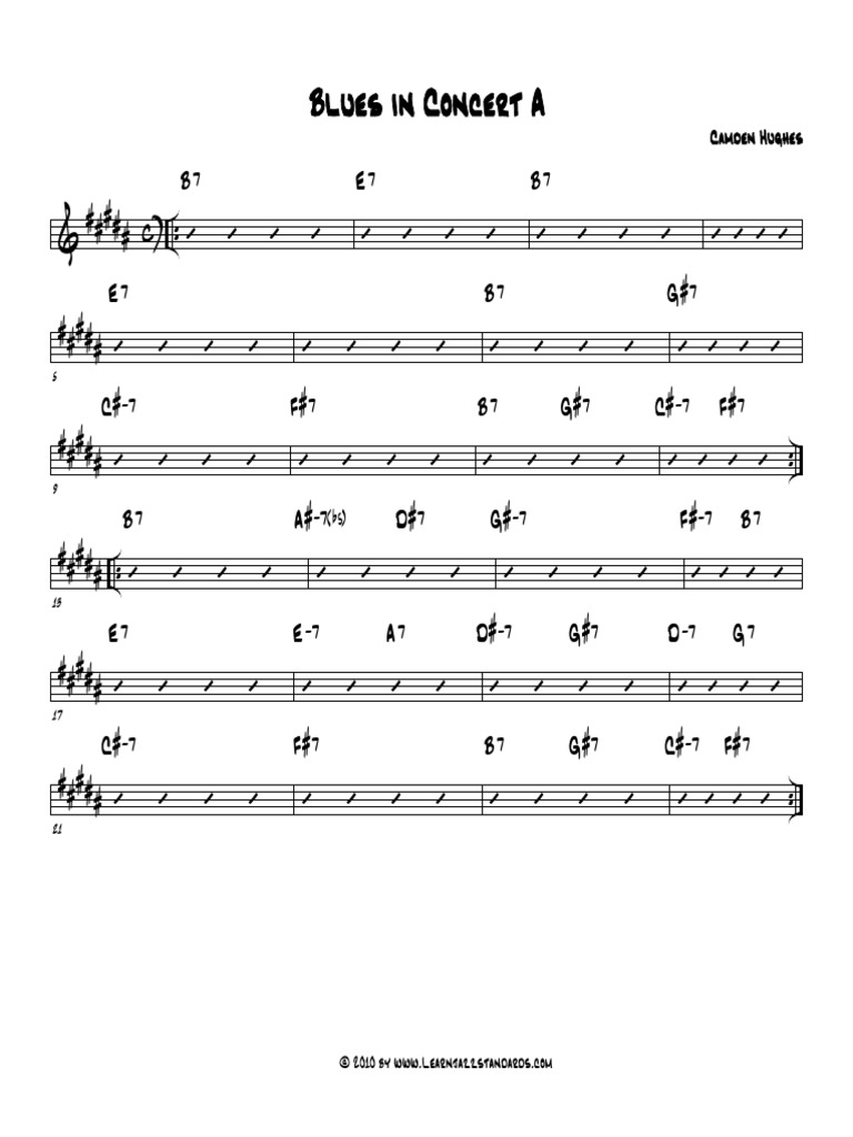 Blues in A BB Instruments | PDF