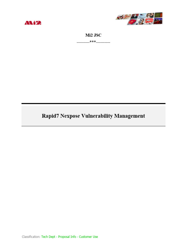 Rapid7 Nexpose Proposal | PDF