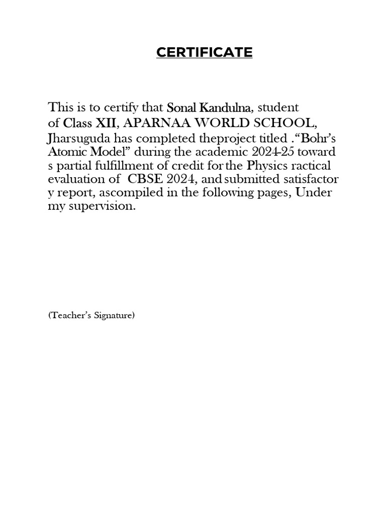 Certificate Phy | PDF