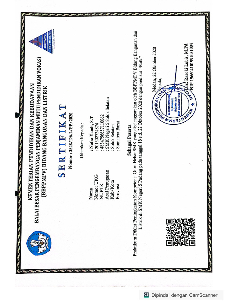 Sertifikat PLC 2. 2020 | PDF