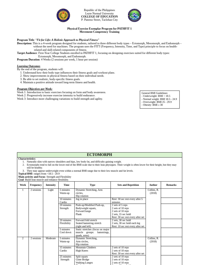 PATHFIT (Orig) | PDF | Physical Fitness | Body Mass Index