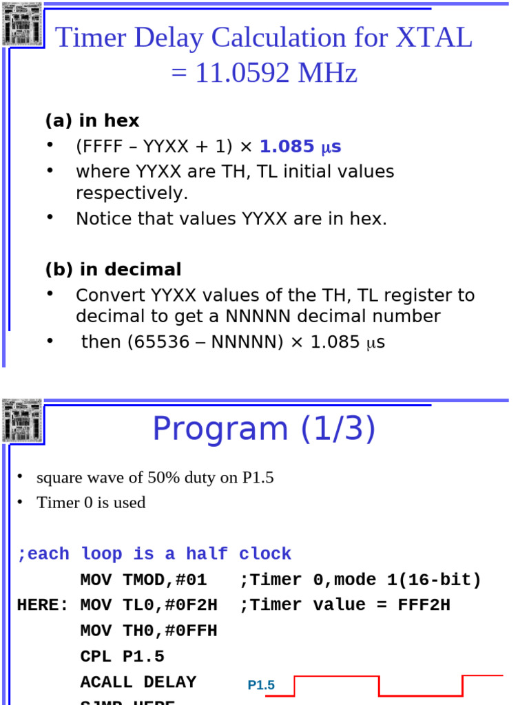 14 Timer Delay Calculation 04-09-2024 | PDF | Oscillation | Electronics