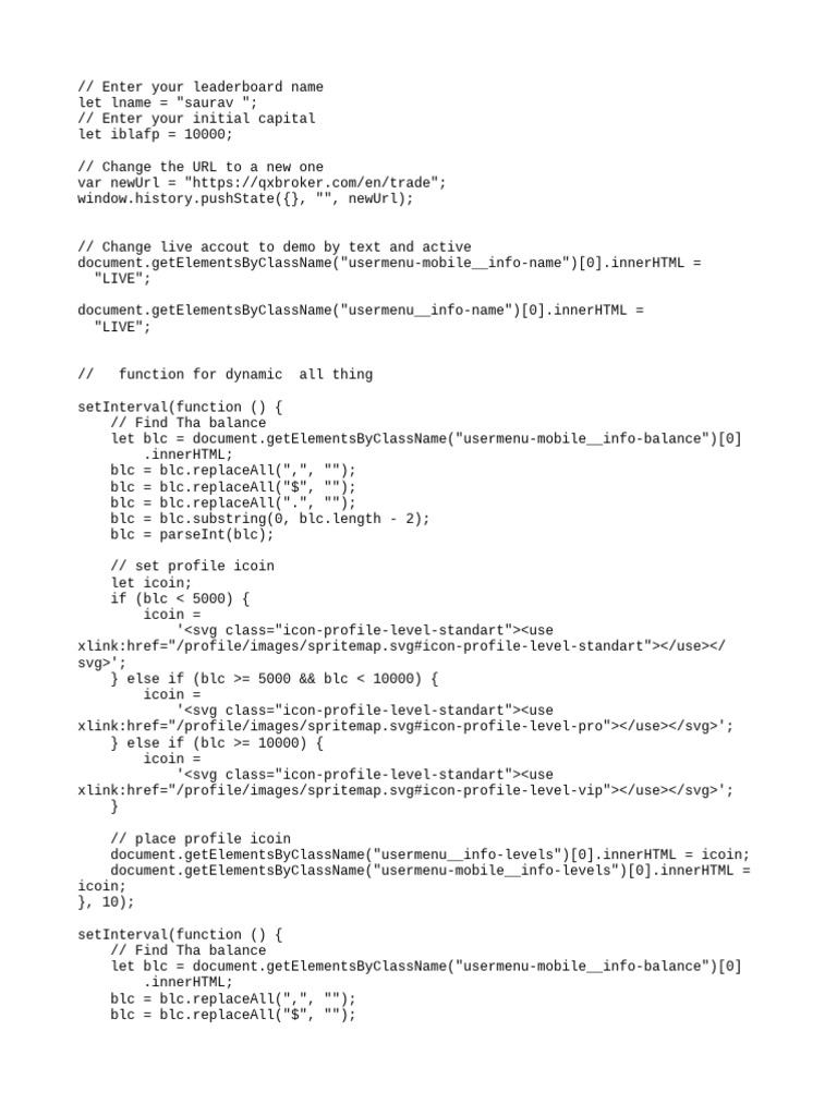 Trading Platform Script Optimization | PDF