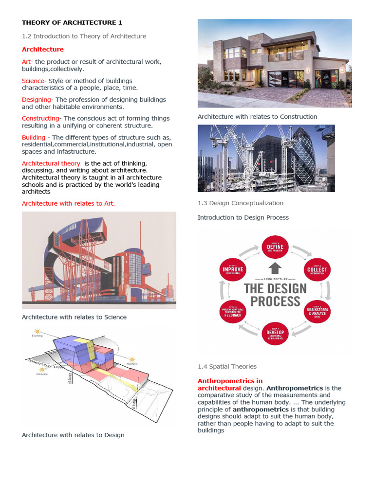 Theory of Architecture 1&2 | PDF | Lighting | Foundation (Engineering)