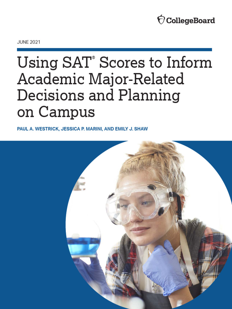 Using Sat Scores Inform Academic Major Related Decisions Planning ...
