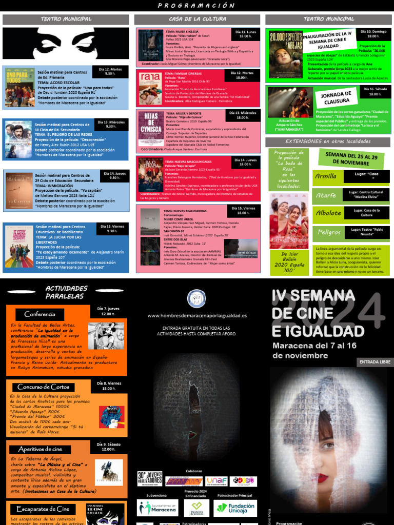 Programación IV Semana de Cine e Igualdad | PDF