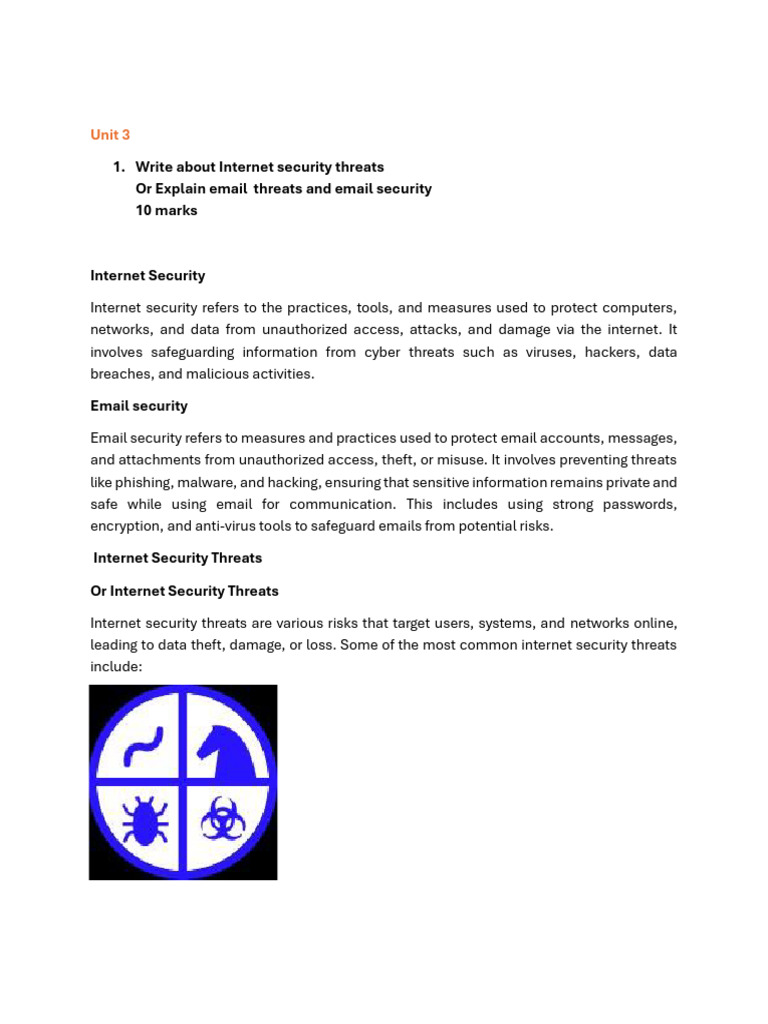 ICT 3rd sem unit 3 | PDF | Computer Virus | Security