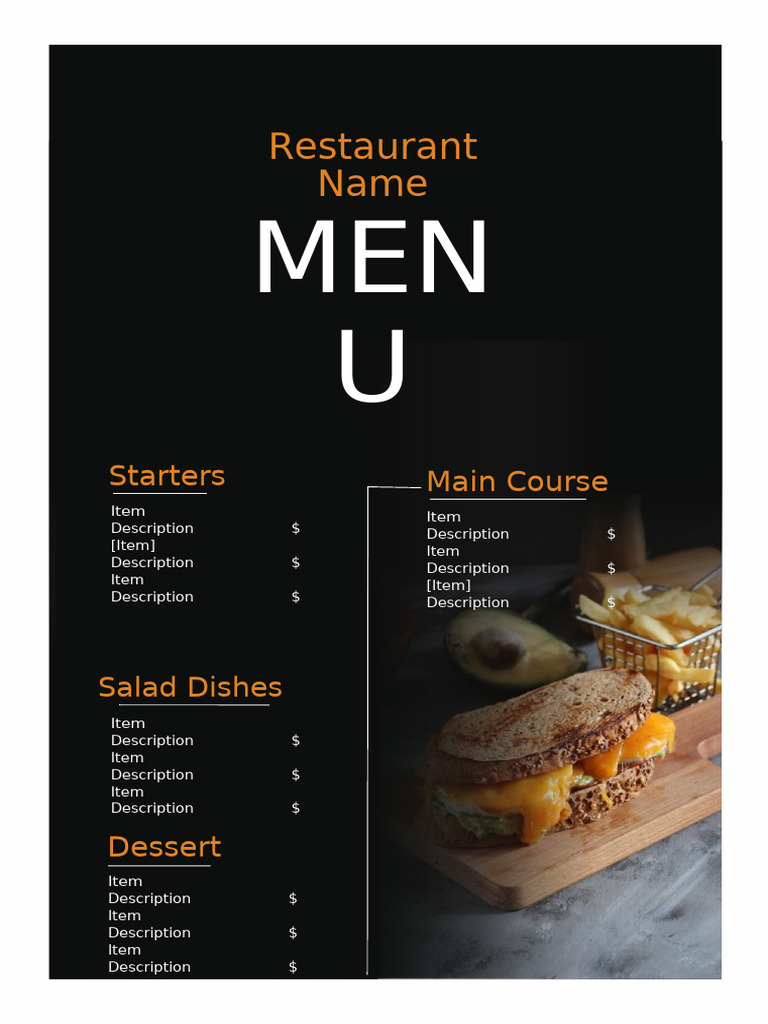 Editable-Menu-Template | PDF