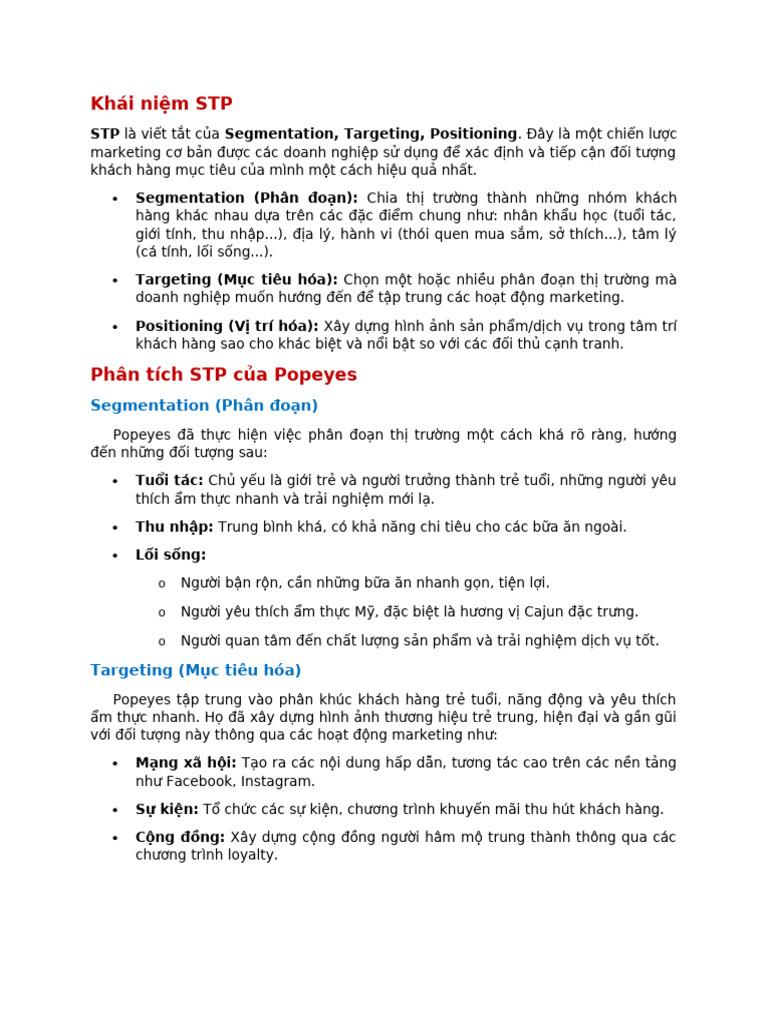 Khái niệm STP | PDF