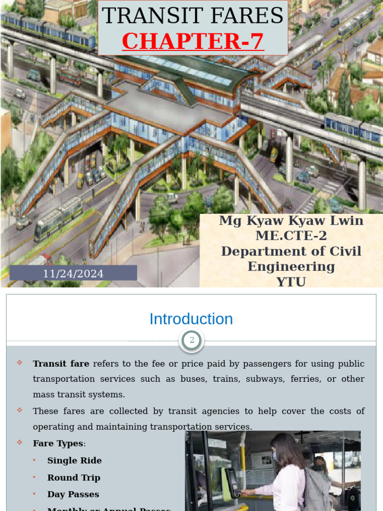 Chapter 7 (Kyaw Kyaw Lwin) | PDF | Public Transport | Fare