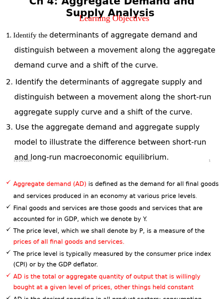 Macro I Chapter 4 ppt-2 | PDF | Aggregate Demand | Economic Equilibrium