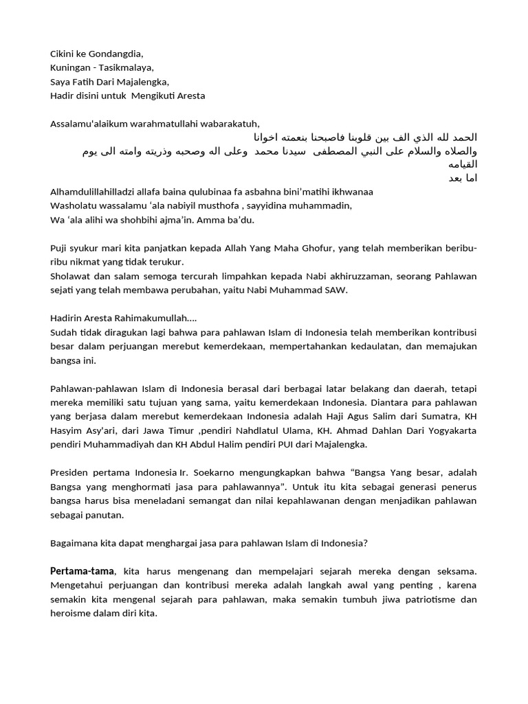 Teks Pildacil Pahlawan-M Fatih | PDF