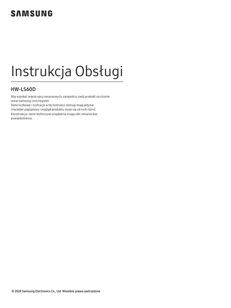 Instrukcja Obslugi SAMSUNG Music Frame HW LS60D EN | PDF