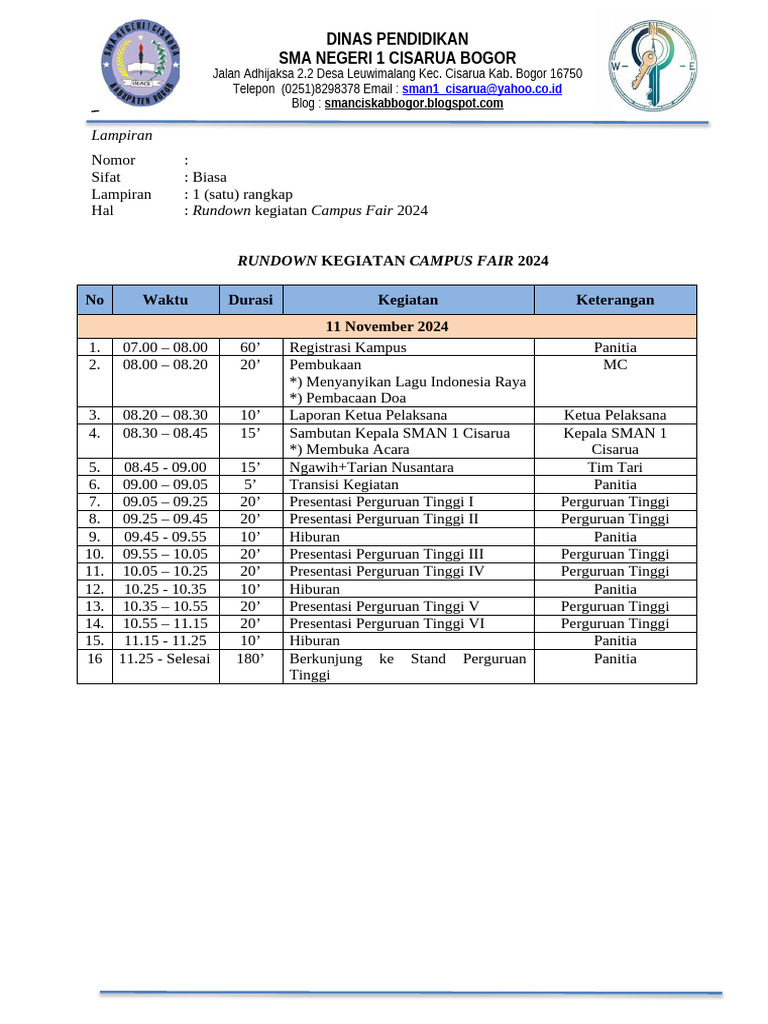 Rundown Campus Fair 2024 | PDF