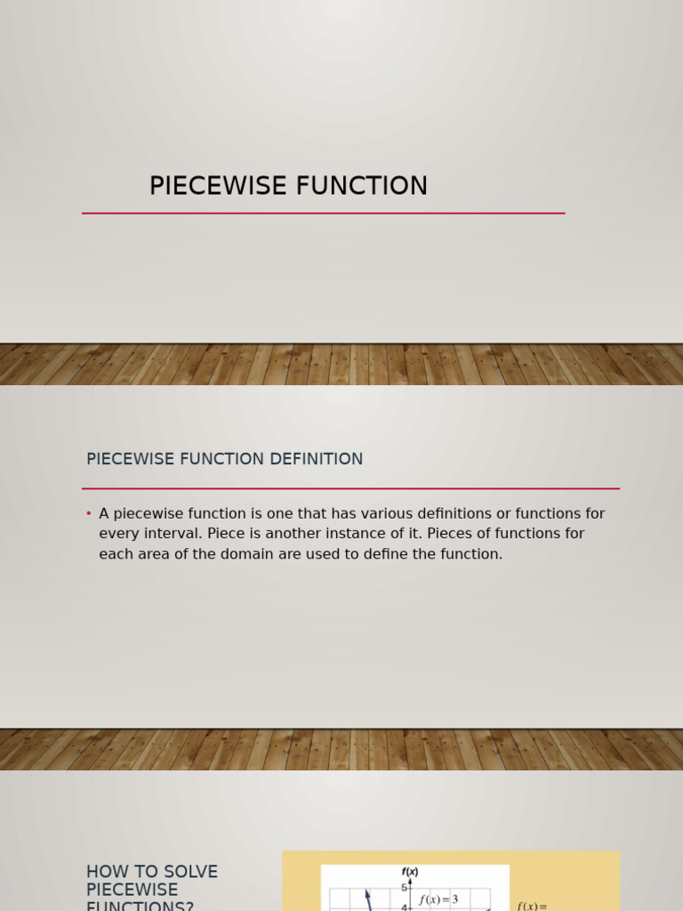 Piecewise Function | PDF