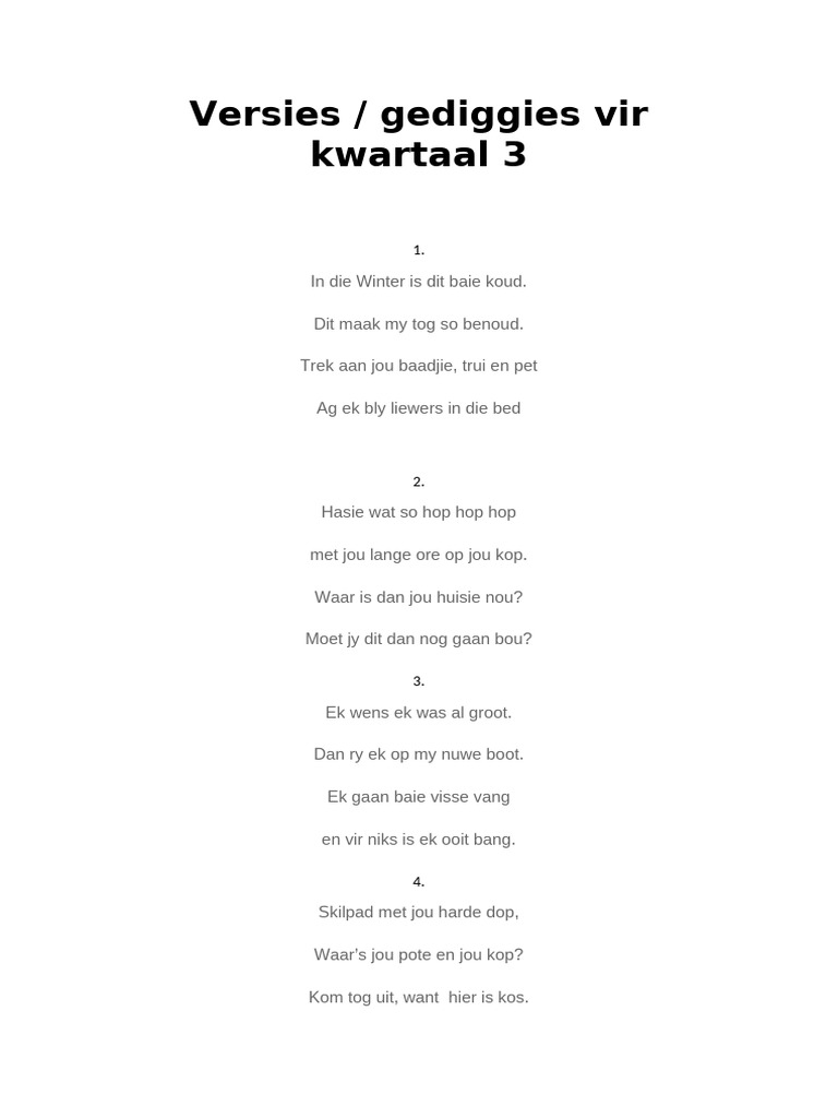 Gediggies en Versies | PDF