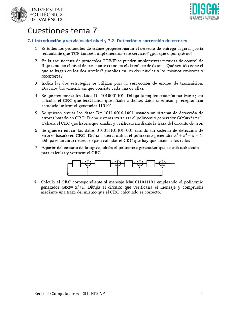 Tema 7 Ejercicios | PDF | Conmutador de red | Protocolos de internet