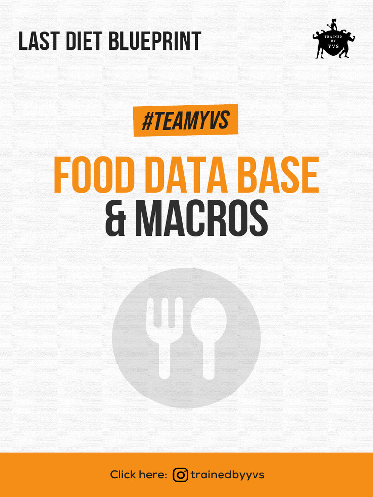 Food Data Base and Macros | PDF | Foods | Carbohydrates