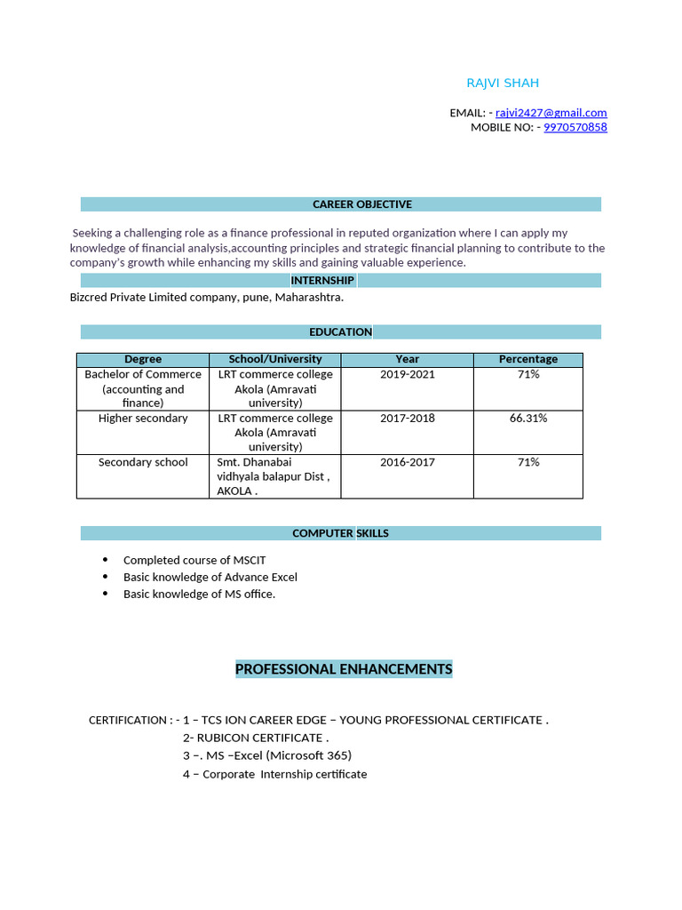 rajvi shah resume ...-6 | PDF