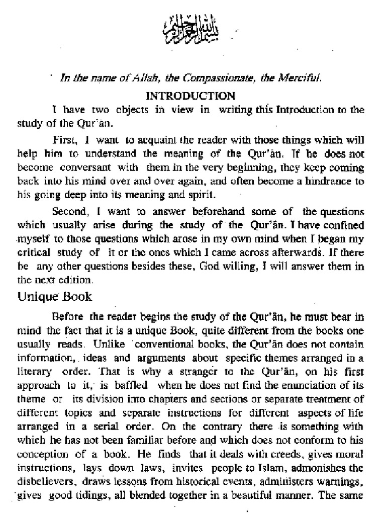 Muqaddama Tafheem English | PDF