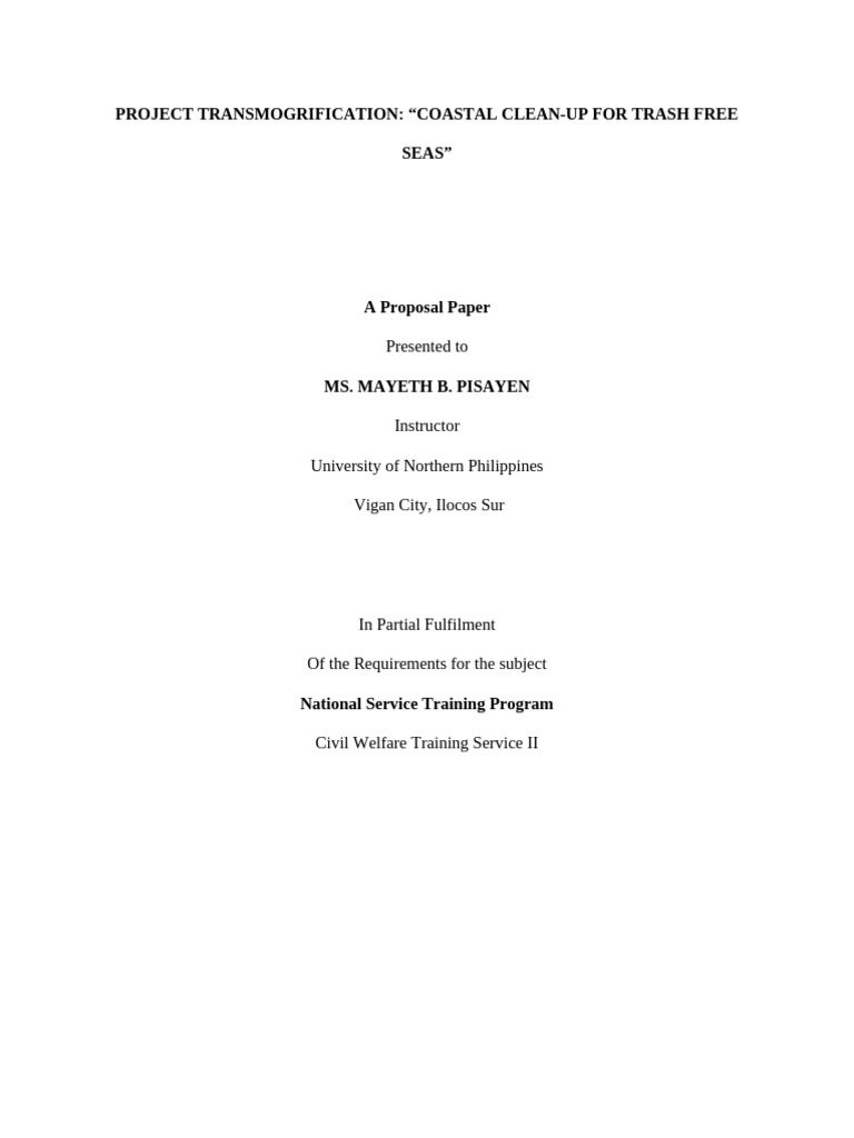 Coastal Clean-Up For Trash Free Seas | PDF | Environmental Issues ...