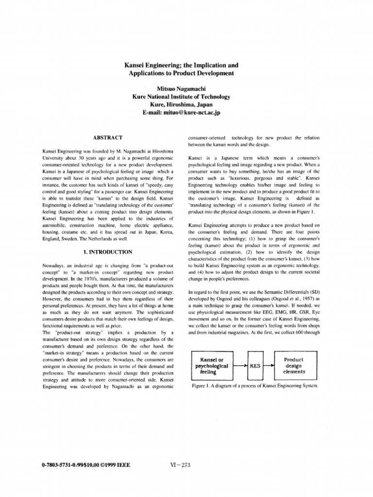 Kansei Engineering for Designers | PDF | Engineering | Fuzzy Logic