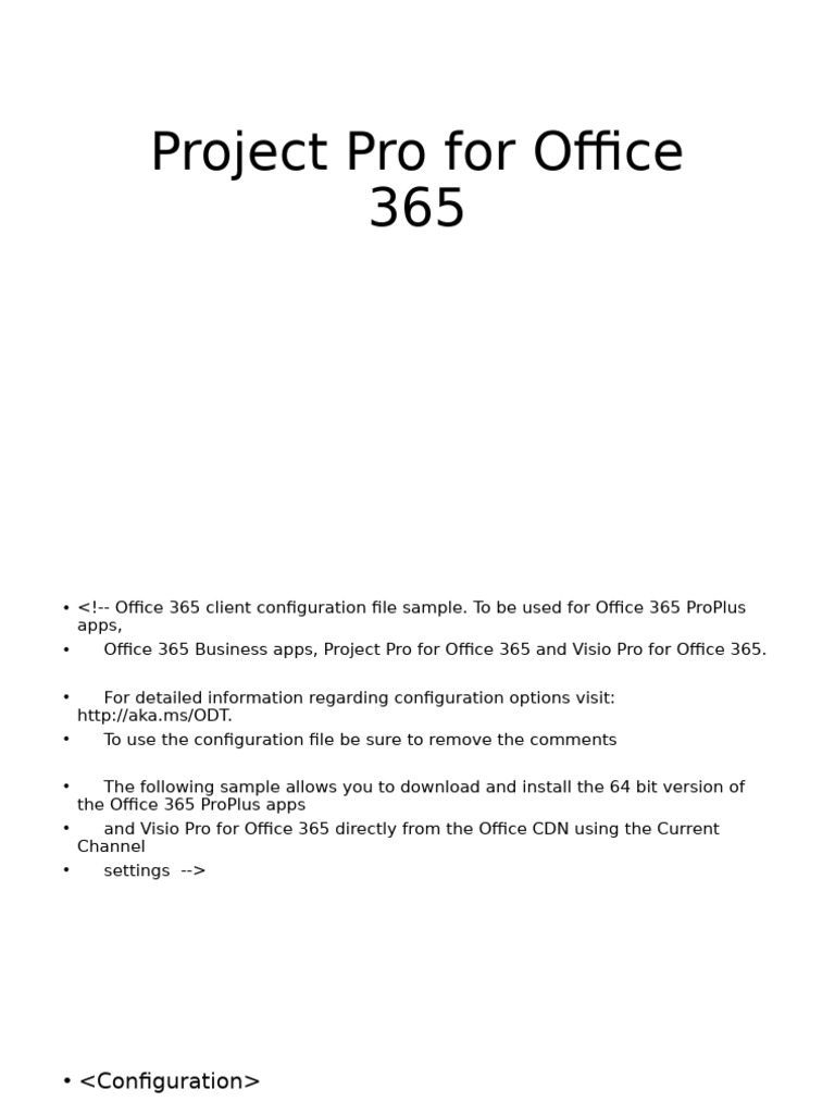 Project Pro For Office 365 | PDF