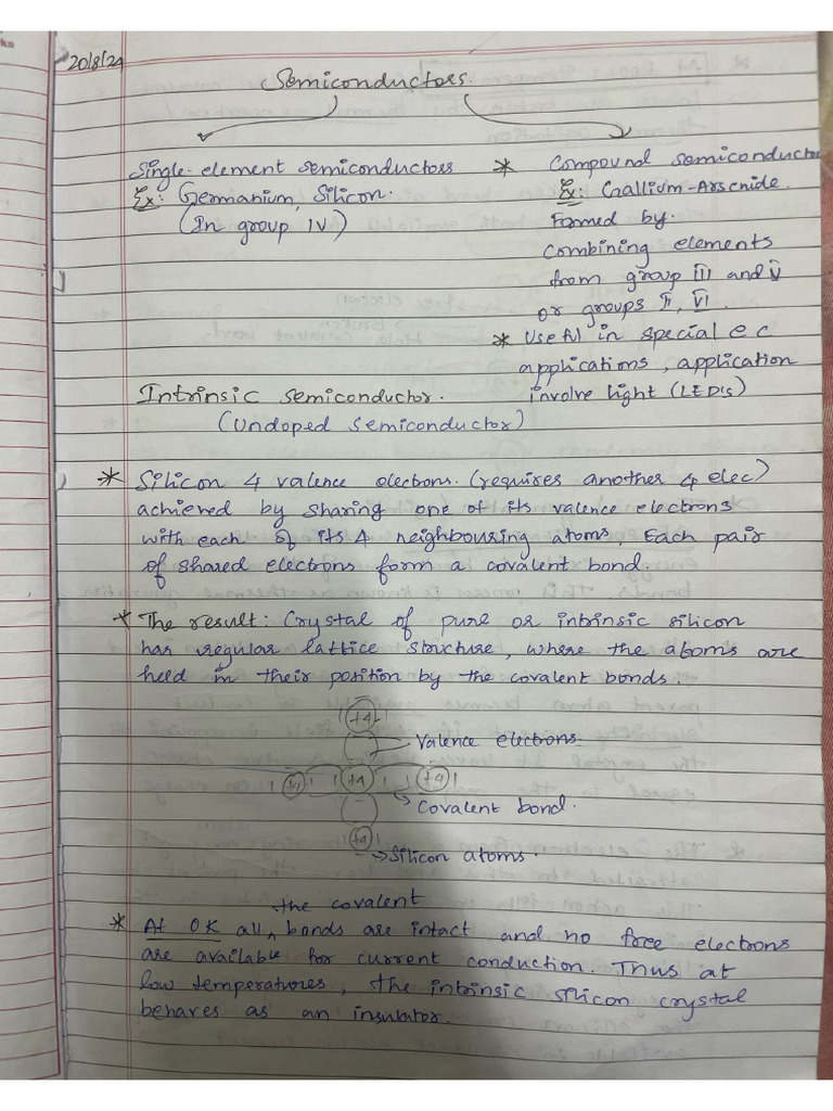 Ec Notes Semiconductors | PDF