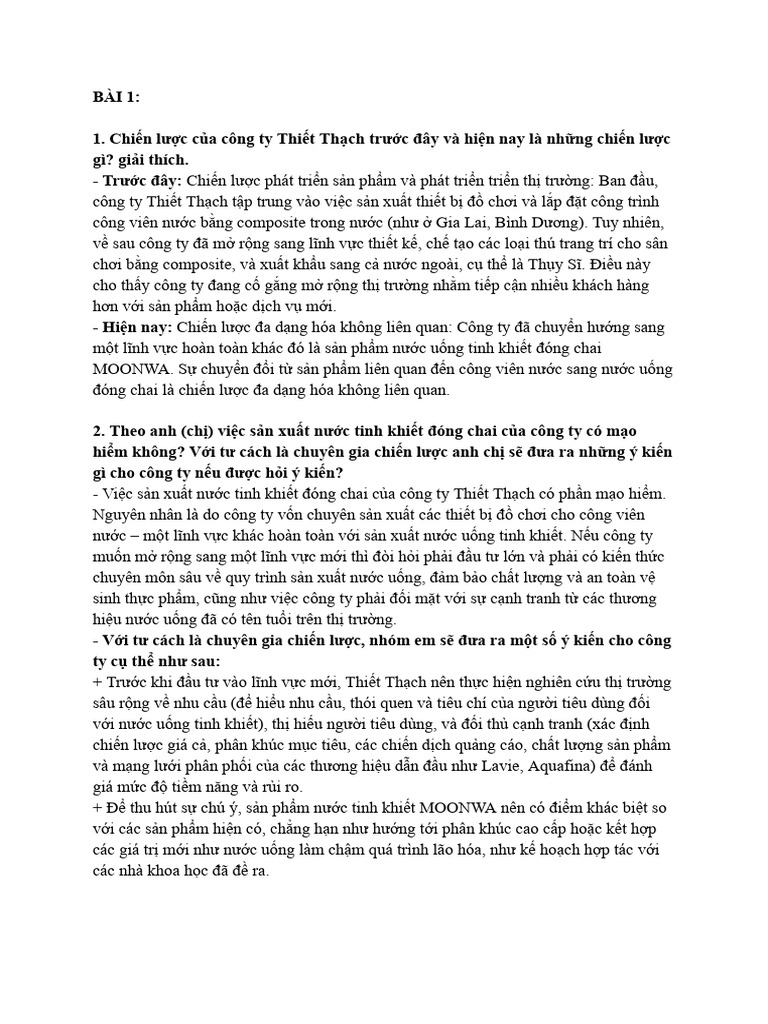 BÃ I Táº P QTCL CHÆ Æ NG 4 | PDF