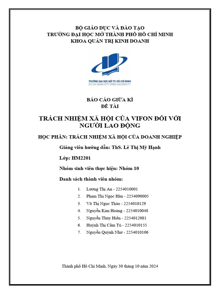 Nhóm 10 - TNXH | PDF