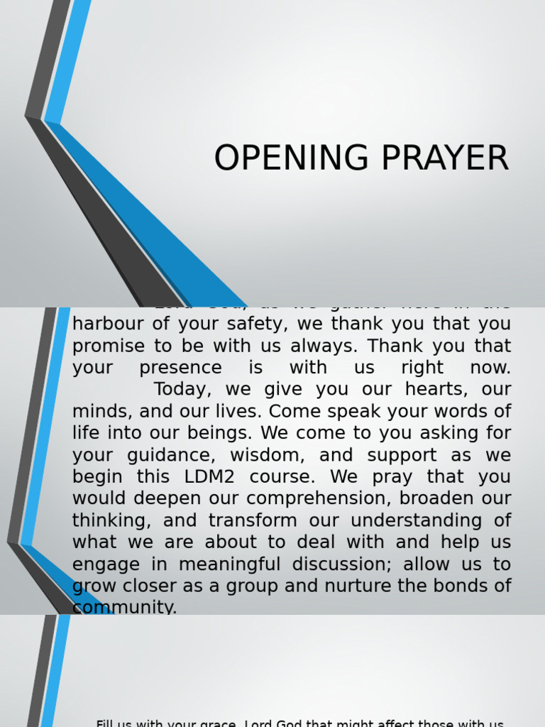 Opening Prayer | PDF | Religion & Spirituality
