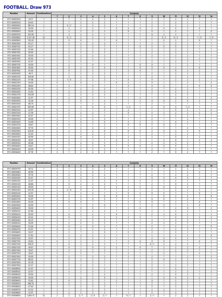 Football Draw 973 | PDF | Computers | Technology & Engineering