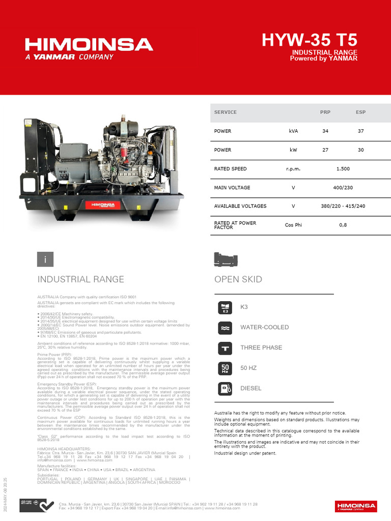 Hyw 35 t5 GB | PDF | Diesel Engine | Electrical Engineering