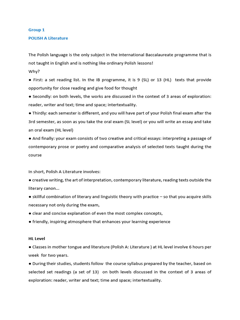 Polish A Literature 2223 | PDF | Essays | Human Communication