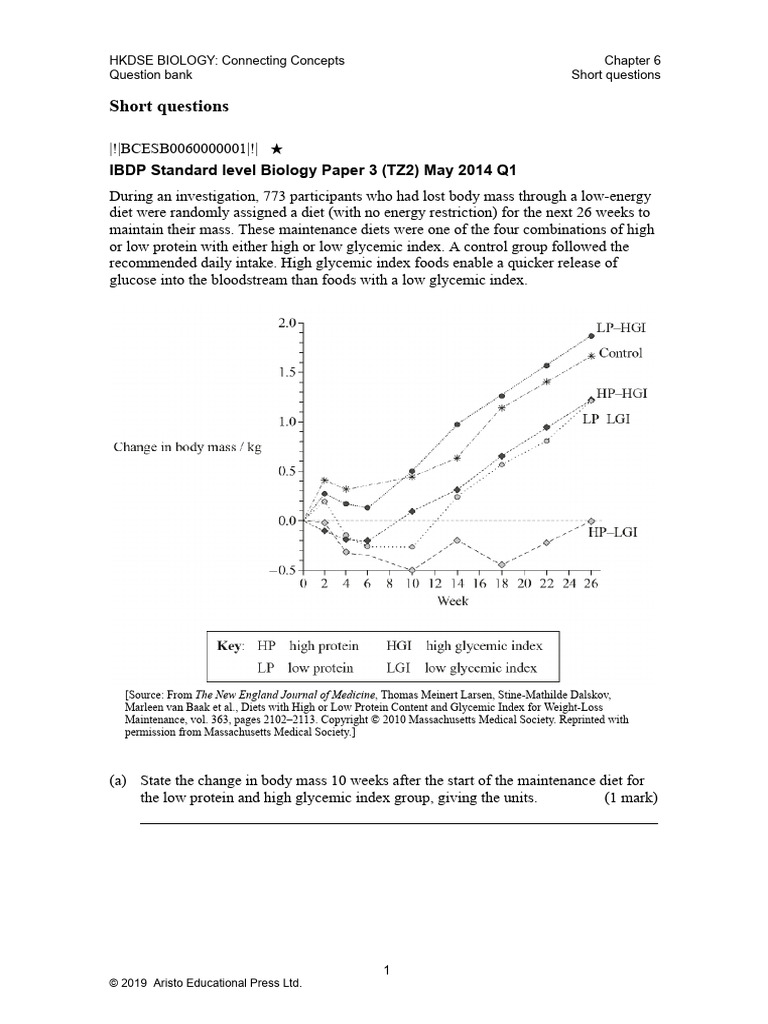 BIO_Ch06_SQ_e | PDF | Glycemic Index | Foods