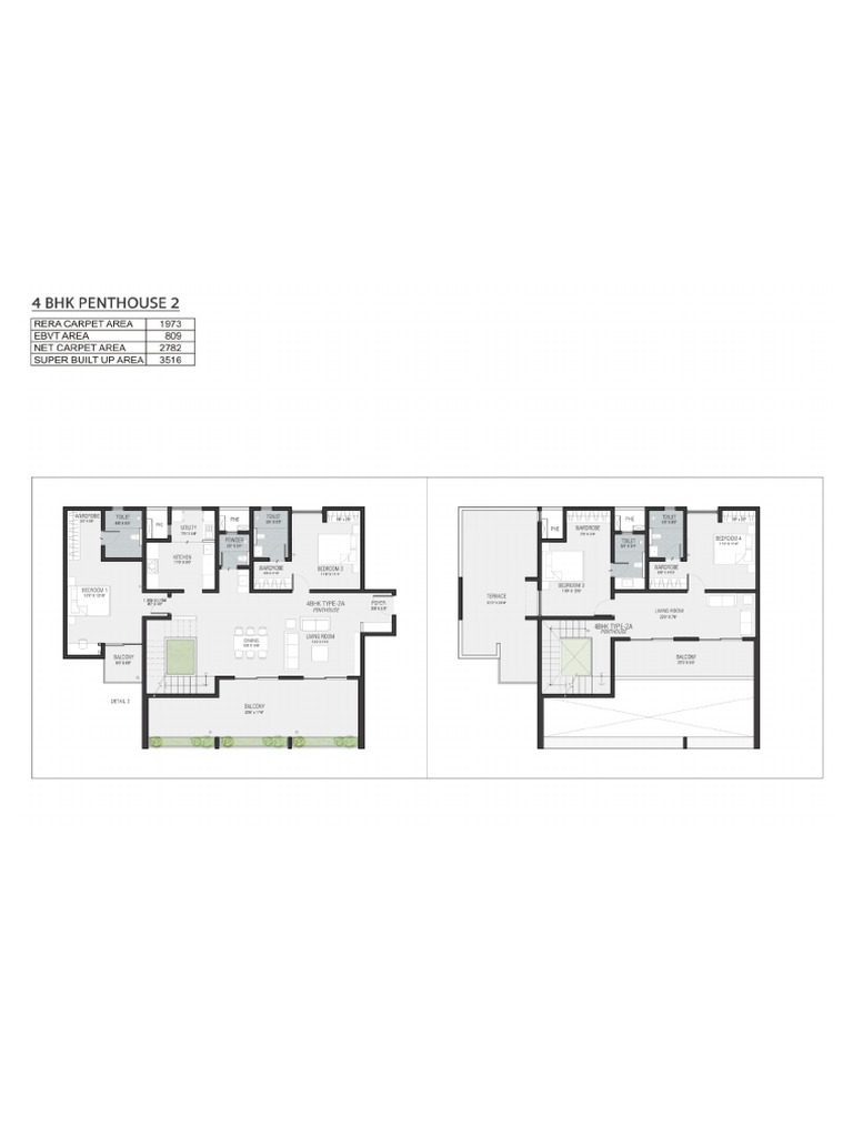 POE - 4 BHK Penthouse Floor Plans | PDF