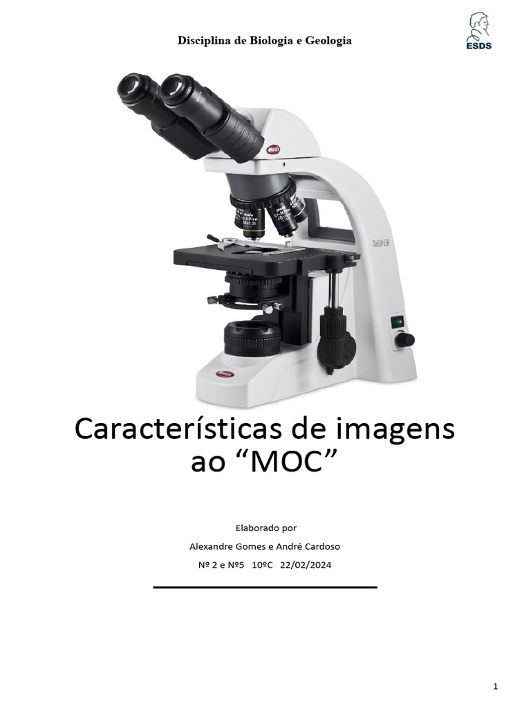 Relatório do MOC | PDF | Ótica | Microscópio