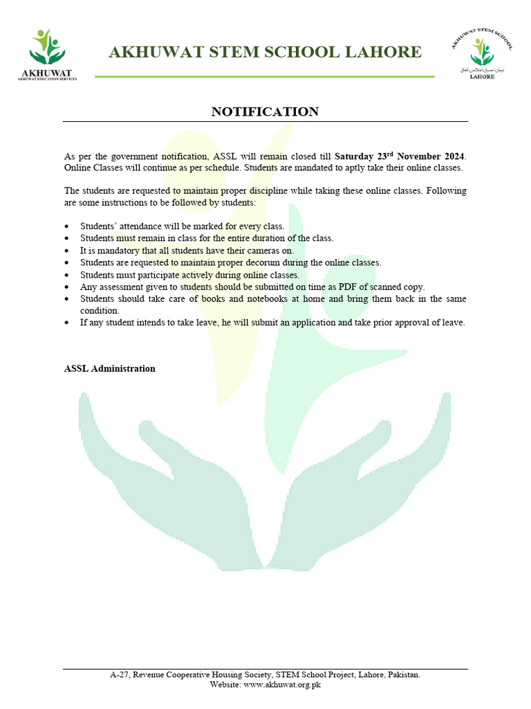 ASSL Notification 16112024 Extension | PDF