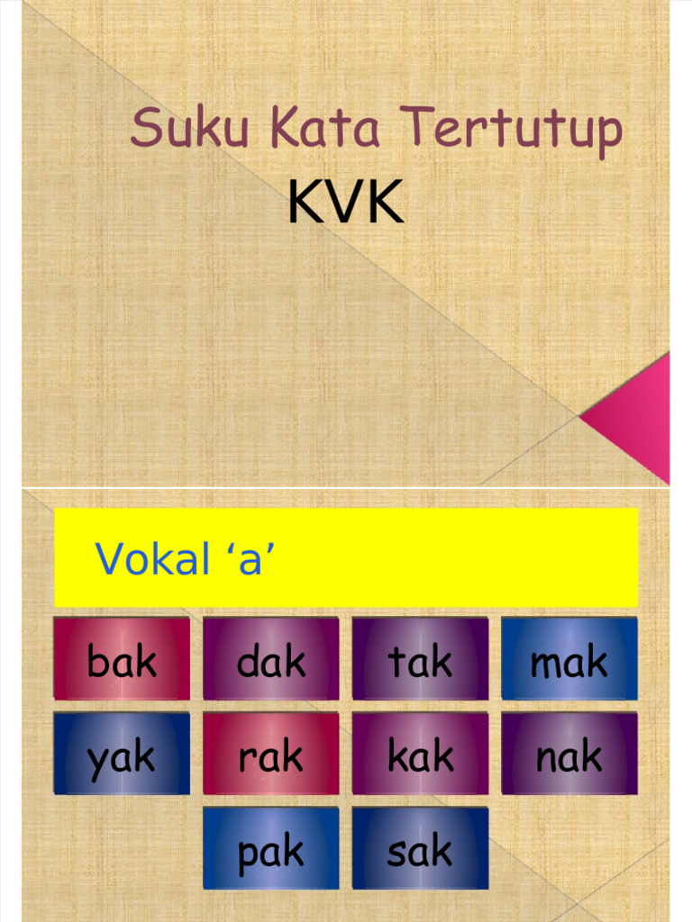 Dokumen - Tips - Suku Kata Tertutup KVK | PDF