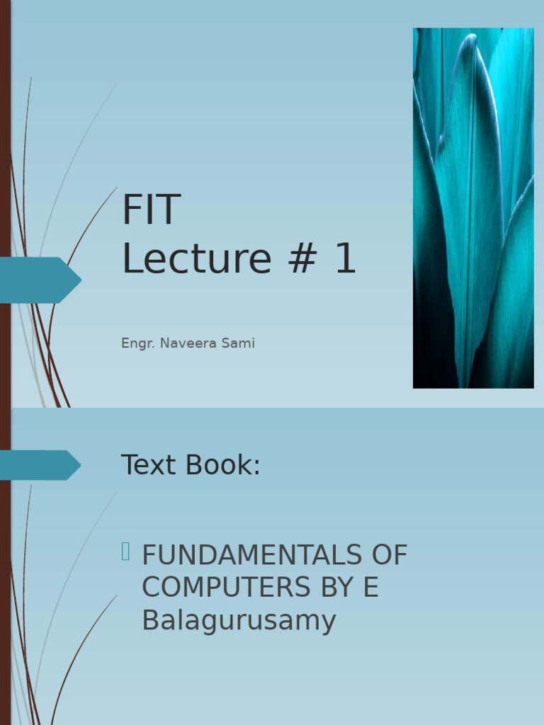 Fundamentals of IT Course Overview | PDF