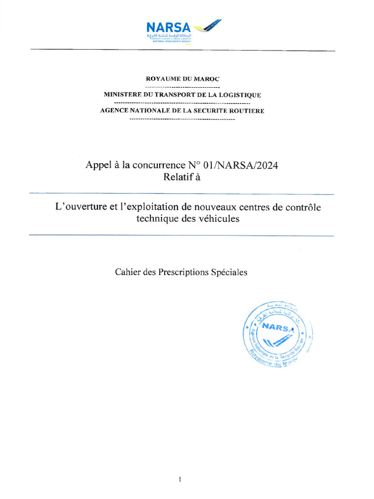 Appel D'offre Visite Technique 2024 | PDF