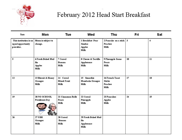 Head Start Breakfast | PDF | Wellness | Lifestyle
