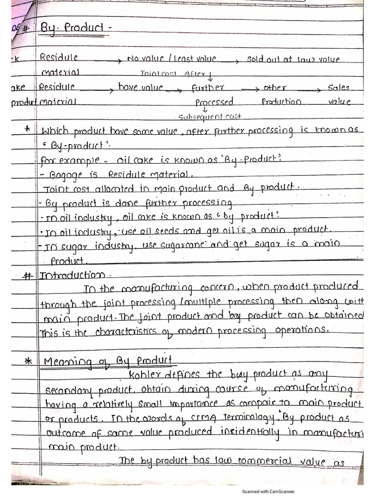 Theory & Illustrations of By product | PDF