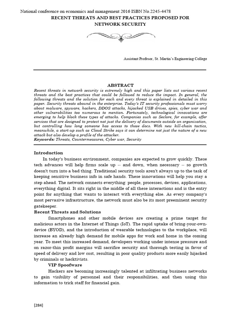 Network Security Threats & Solutions | PDF | Ransomware | Security