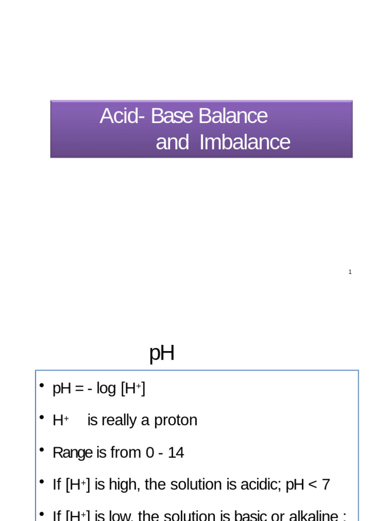 Acid Imbalance | PDF | Acid | Buffer Solution